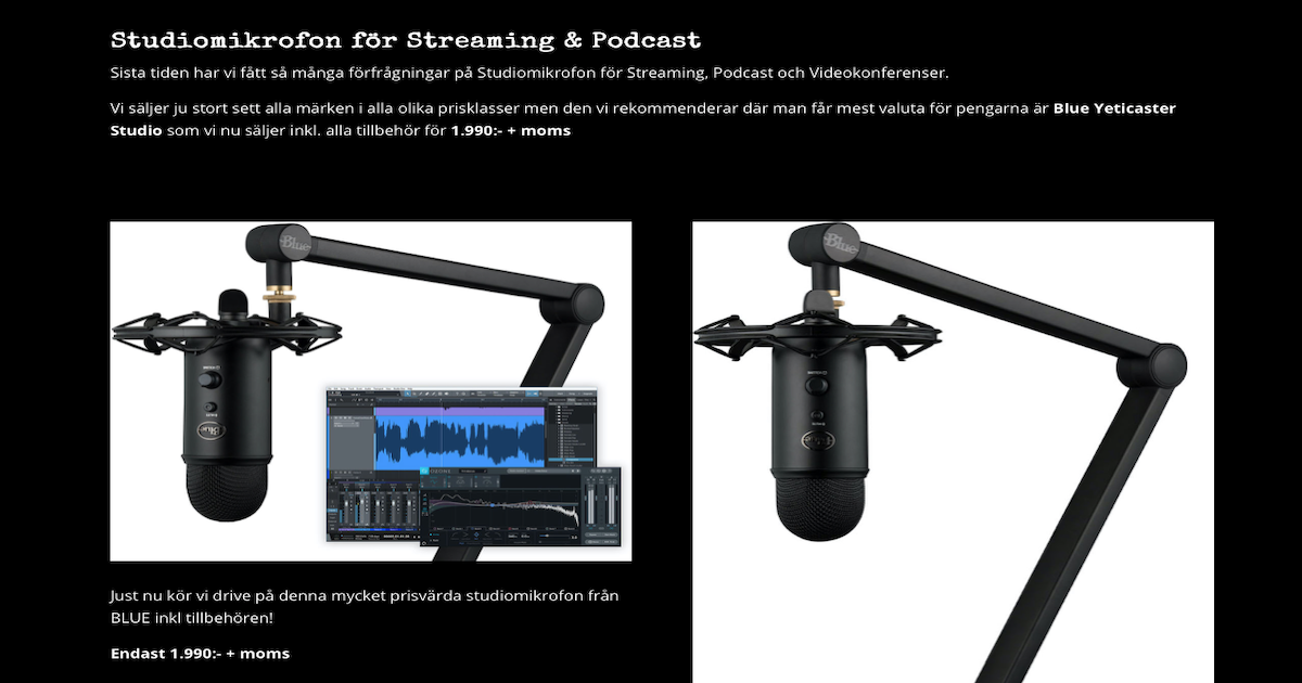 Försäljning av ljud, ljus & instrument - Eventation